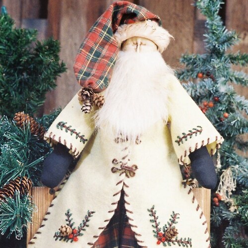 Jolly Santa Primitive E-PATTERN - Etsy