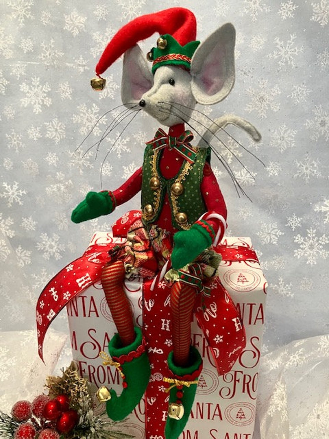 Fredo the Elf Mouse Christmas Holiday Digital Epattern Doll - Etsy