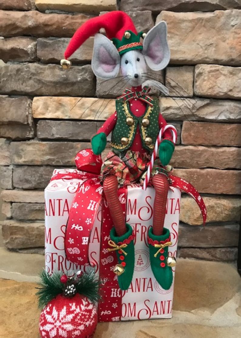 Fredo the Elf Mouse Christmas Holiday Digital Epattern Doll - Etsy