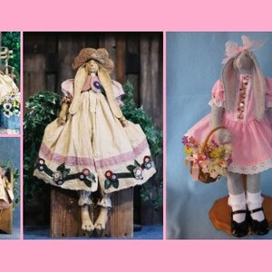 Mailed Cloth Doll Patterns Special Collection of Country Bunny - Etsy