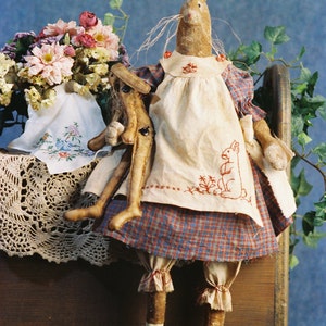 Mailed Cloth Doll Patterns Special Collection of Country Bunny - Etsy