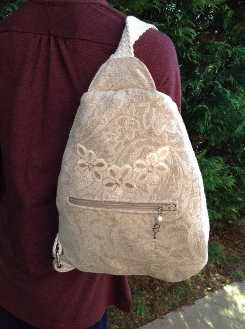 Elegant Handmade Victorian Lace Over the Shoulder Sling Bag