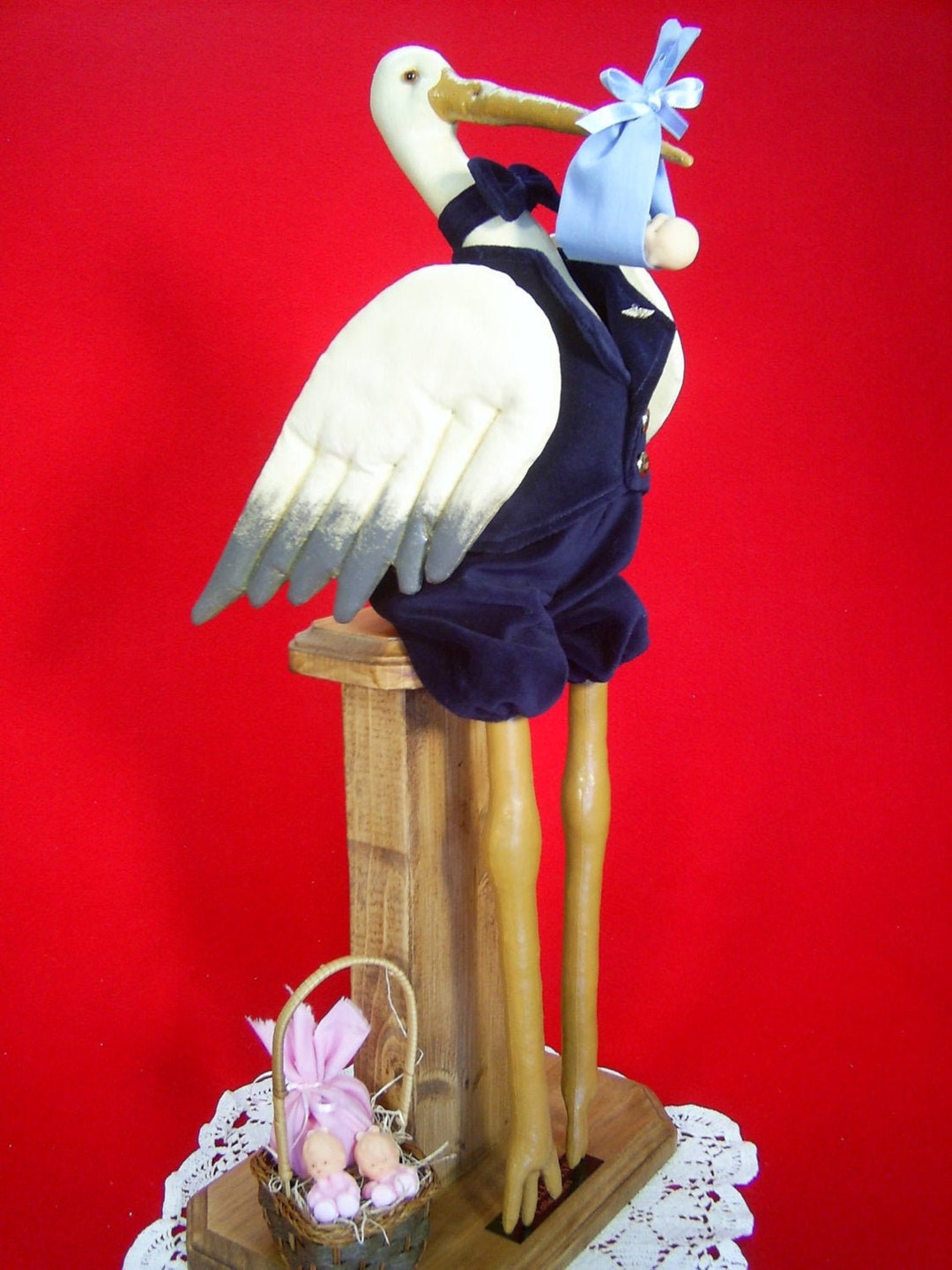 Special Delivery - Cloth Doll E-pattern - 20in Stork Delivering Baby ...