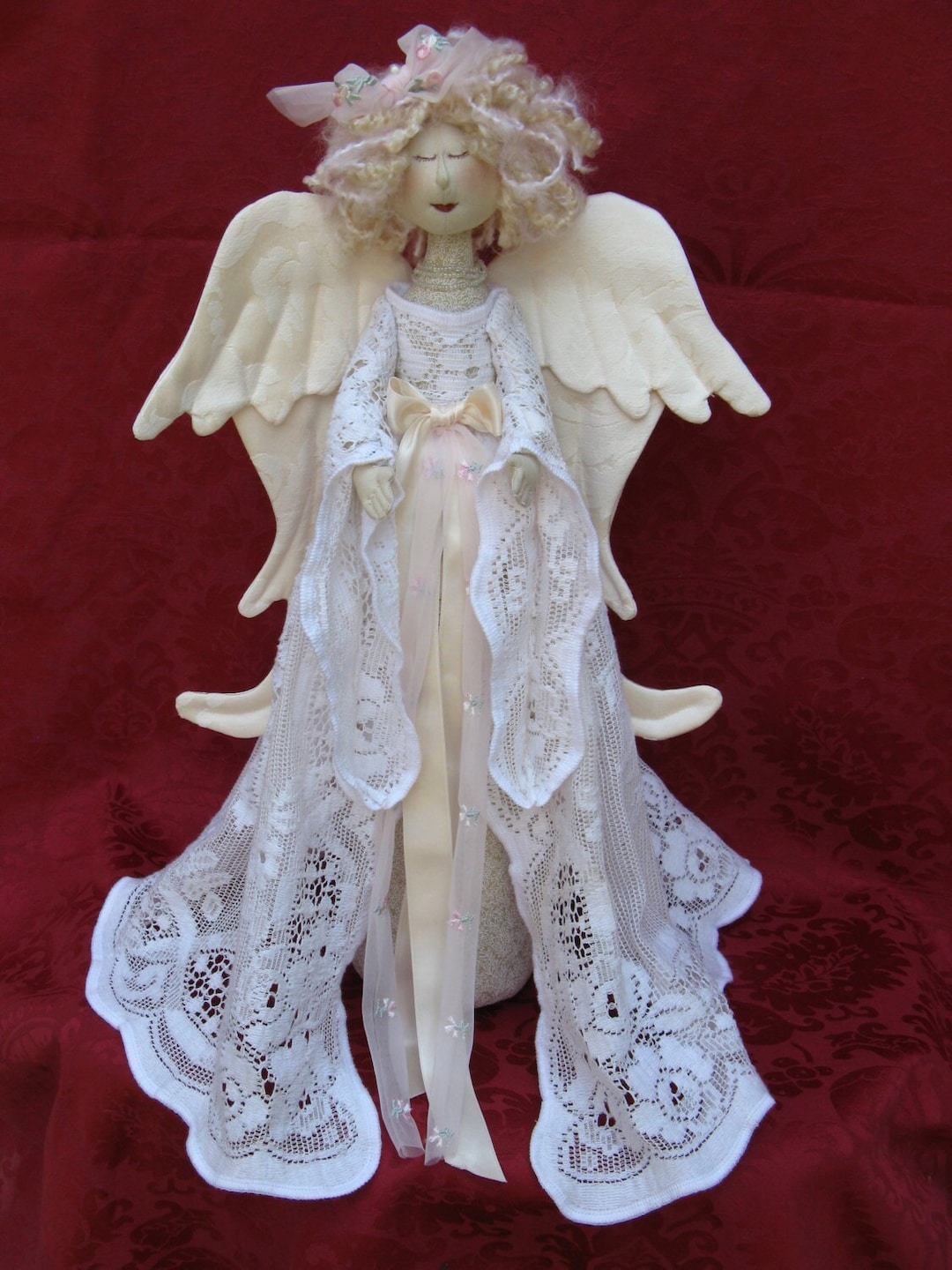 Heavenly Angel - Cloth Doll E-pattern- 18in Beautiful Holiday Lace ...