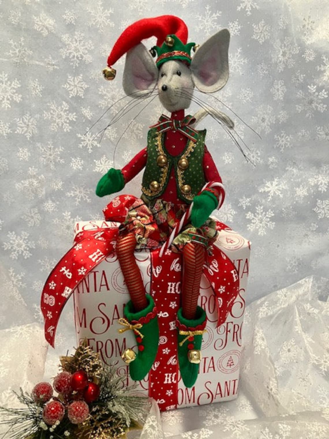 Fredo the Elf Mouse Christmas Holiday Digital Epattern Doll - Etsy