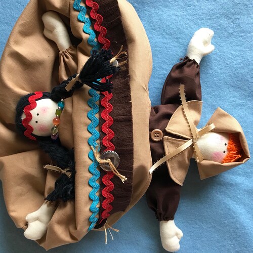 E-pattern Pilgrim & Indian Topsy Turvy Thanksgiving Cloth Doll - Etsy