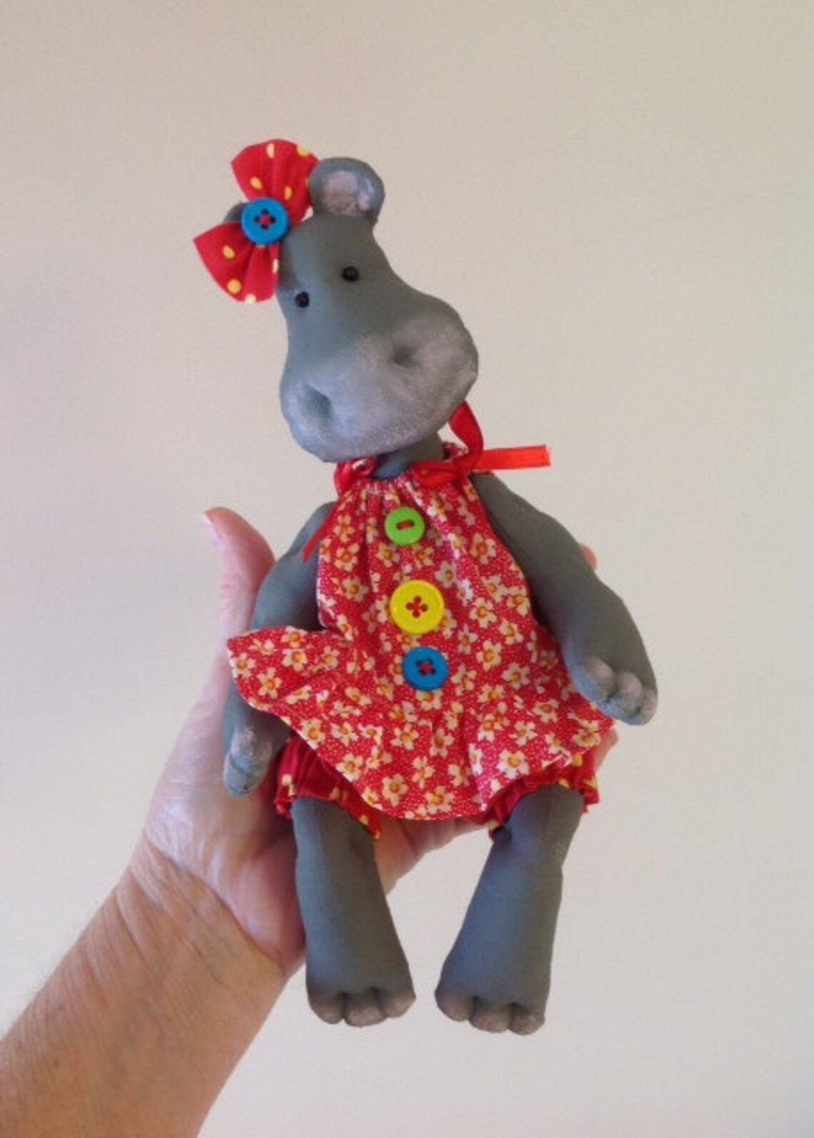 Baby Hippo Mailed Cloth Doll Pattern Baby Girl Hippo Sewing | Etsy
