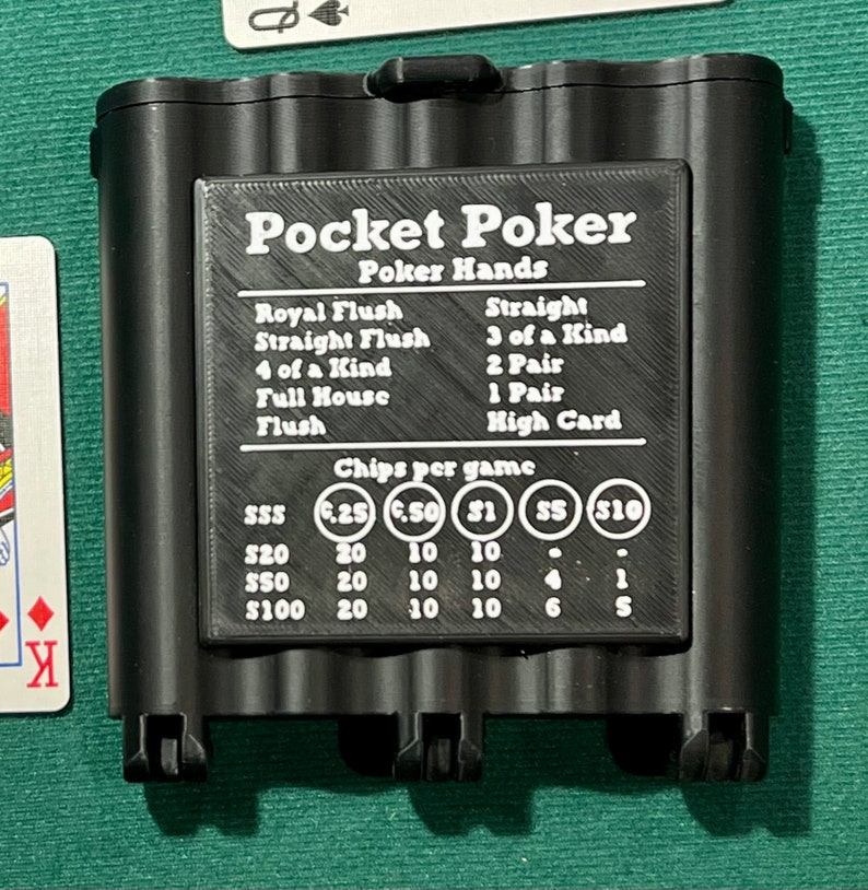 Pocket Poker Set: Travel Poker With Chips & Case - Etsy
