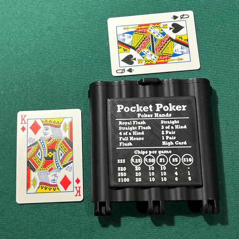 Pocket Poker Set: Travel Poker With Chips & Case - Etsy