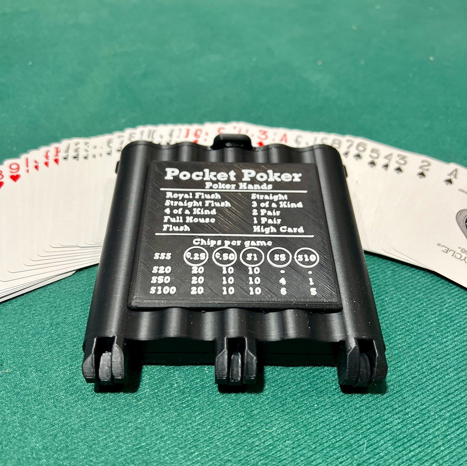 Pocket Poker Set: Travel Poker With Chips & Case - Etsy