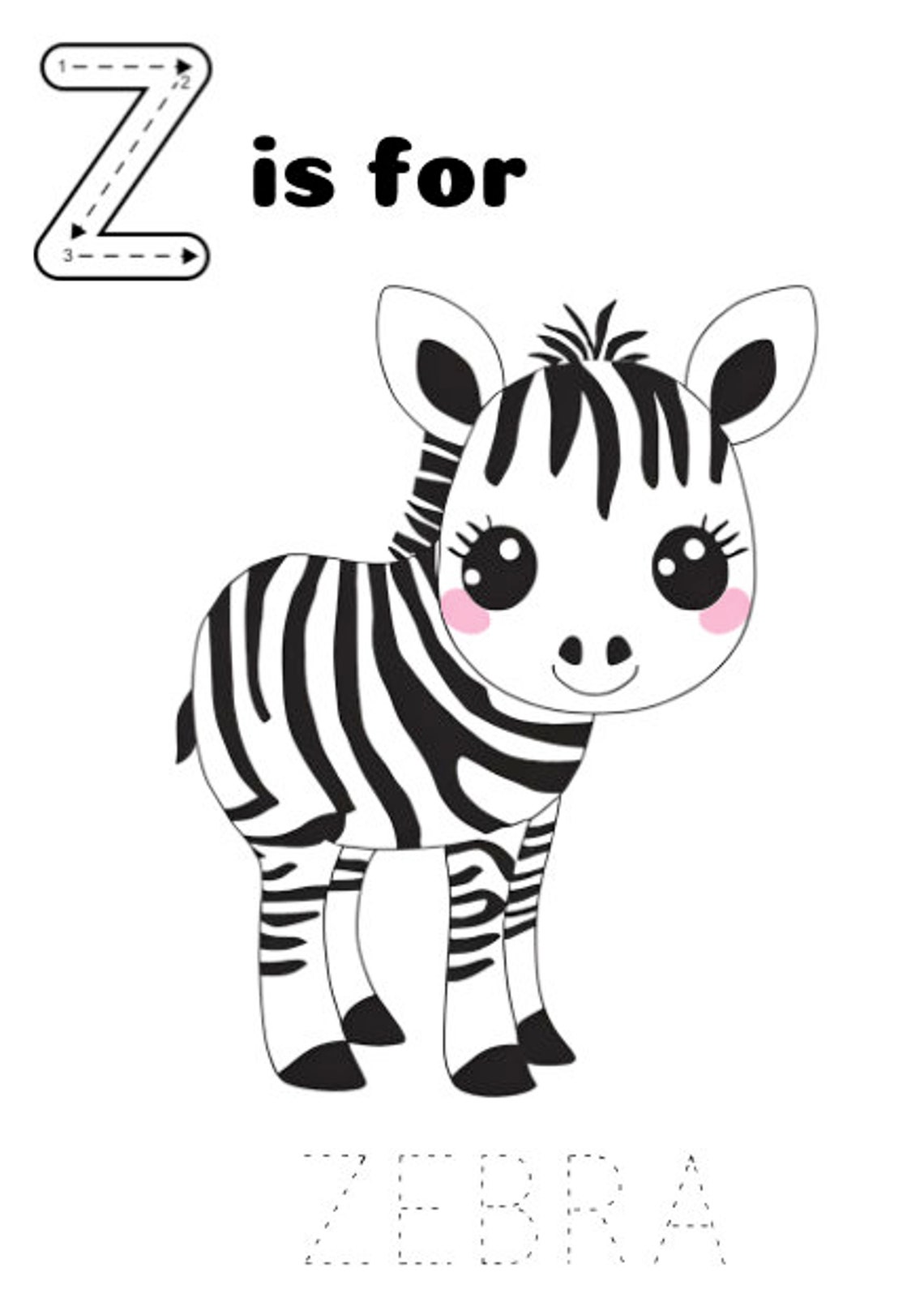 Alphabet Animals Coloring Pages for Kids Digital PDF Only - Etsy