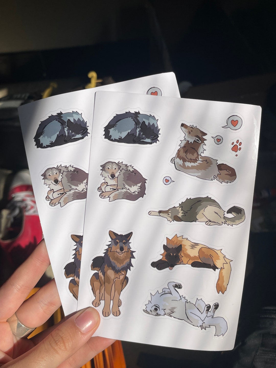 Silly Wolf Stickersheet - Etsy