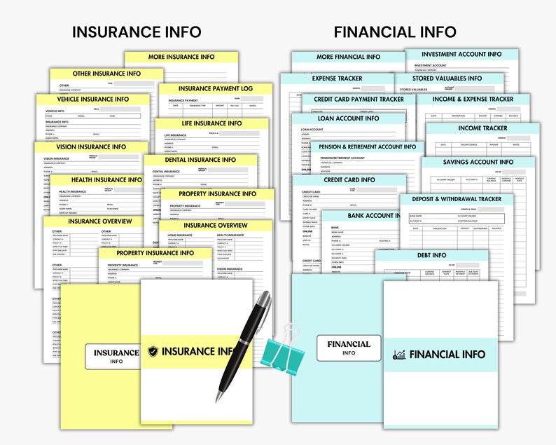 End of Life Planner Printable, Emergency Binder Planner, Just in Case ...