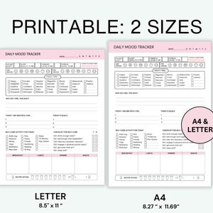 Mood Tracker Journal Fillable and Printable Journal Prompts Mood ...