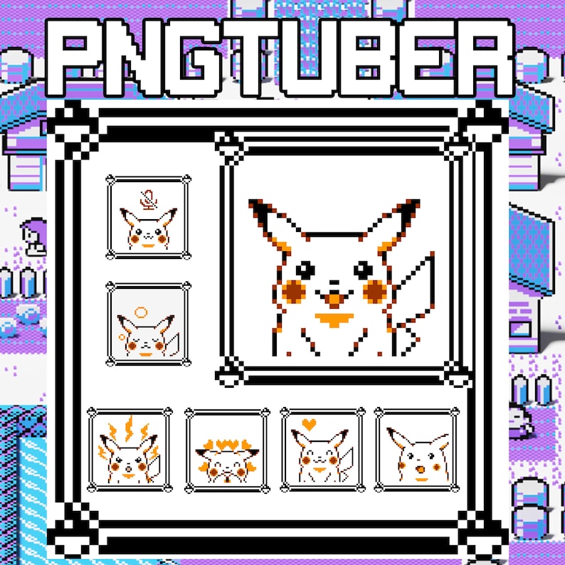 Pikachu Pngtuber Pokemon | Vtuber Model | Pixel | Pokemon Yellow ...