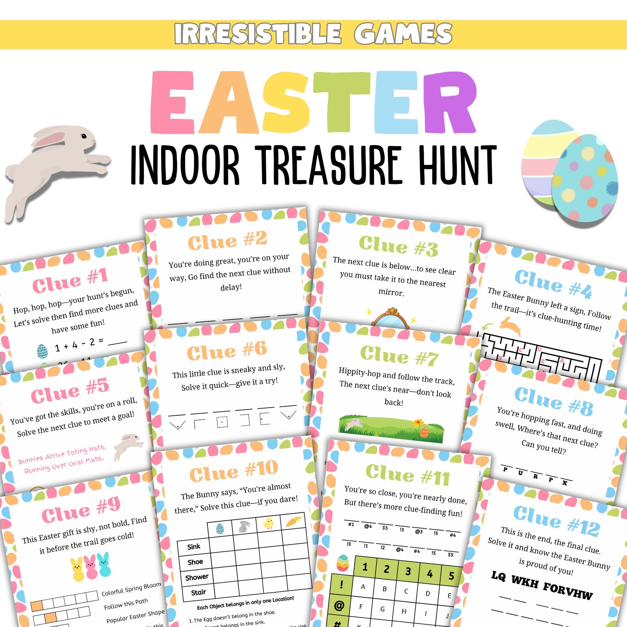 Easter Indoor Treasure Hunt for Older Kids | Kids and Teens Scavenger ...