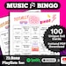 70s Songs Music Bingo. 50 Card Set. Instant PDF Download. Spotify ...