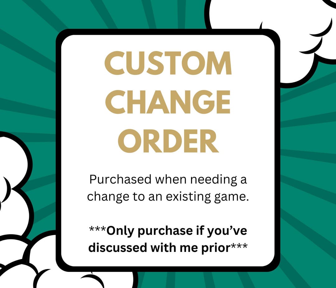 Music Bingo Cards Custom Order - Use When Requesting a Change to an Existing Game. Must Be Pre ...