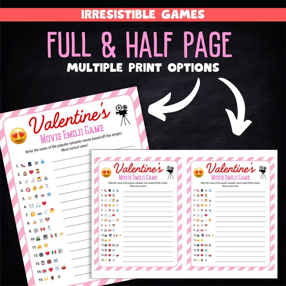 Valentine's Game Bundle for Kids and Adults | Family Valentine's Trivia ...