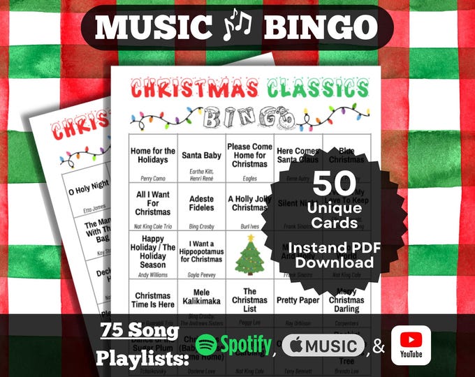 Christmas Carol Bingo - 40 Card Pack - Printable Christmas Bingo Cards ...