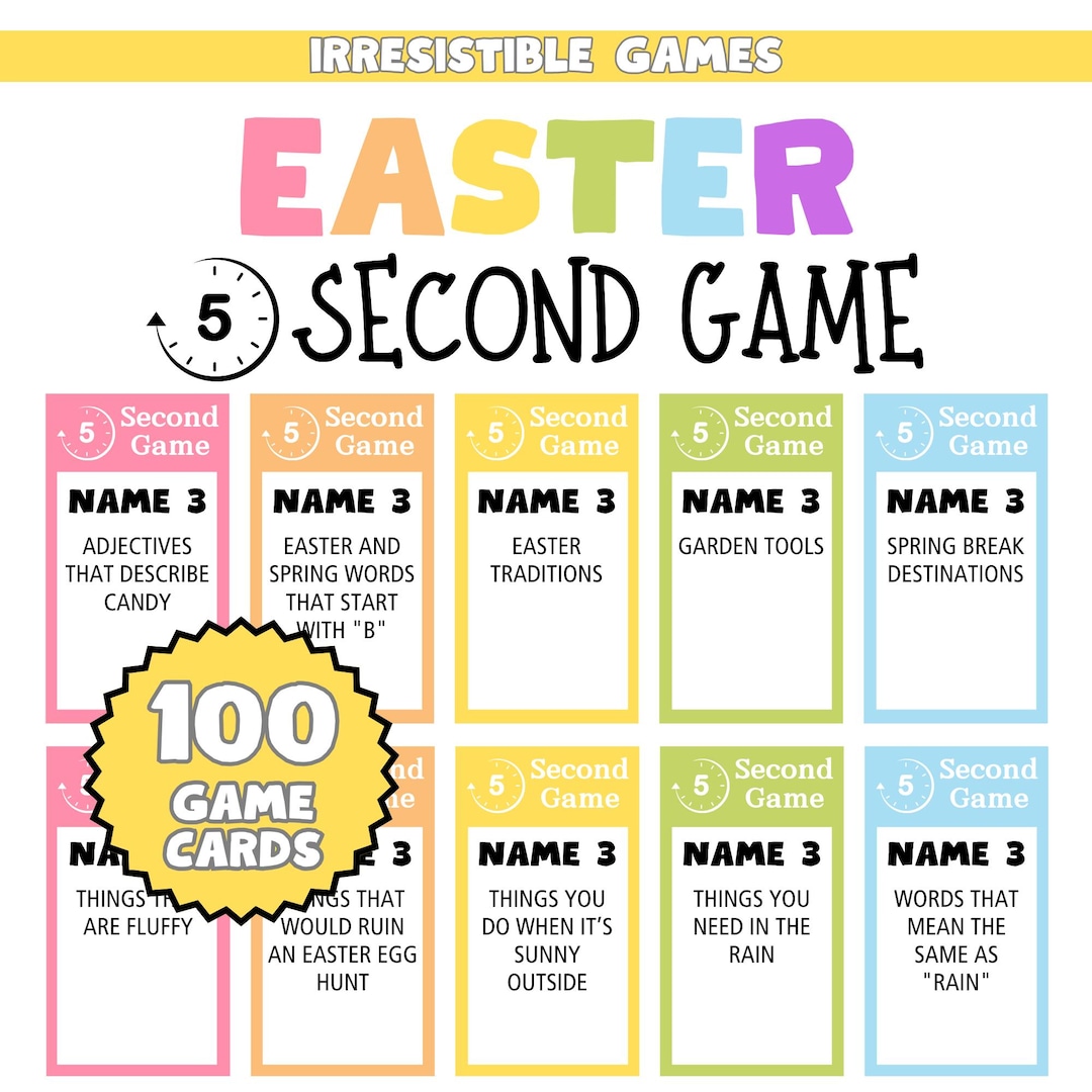 Easter 5 Second Game | Easter Activity for Kids and Adults | Family ...