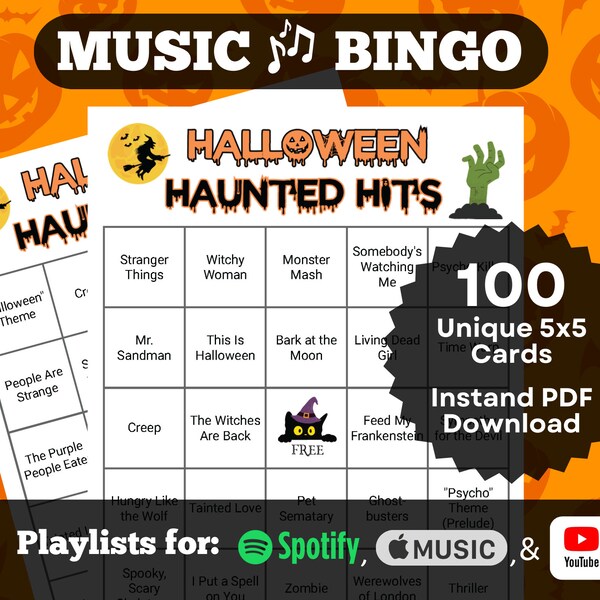 Instant Download Halloween Bingo - Etsy