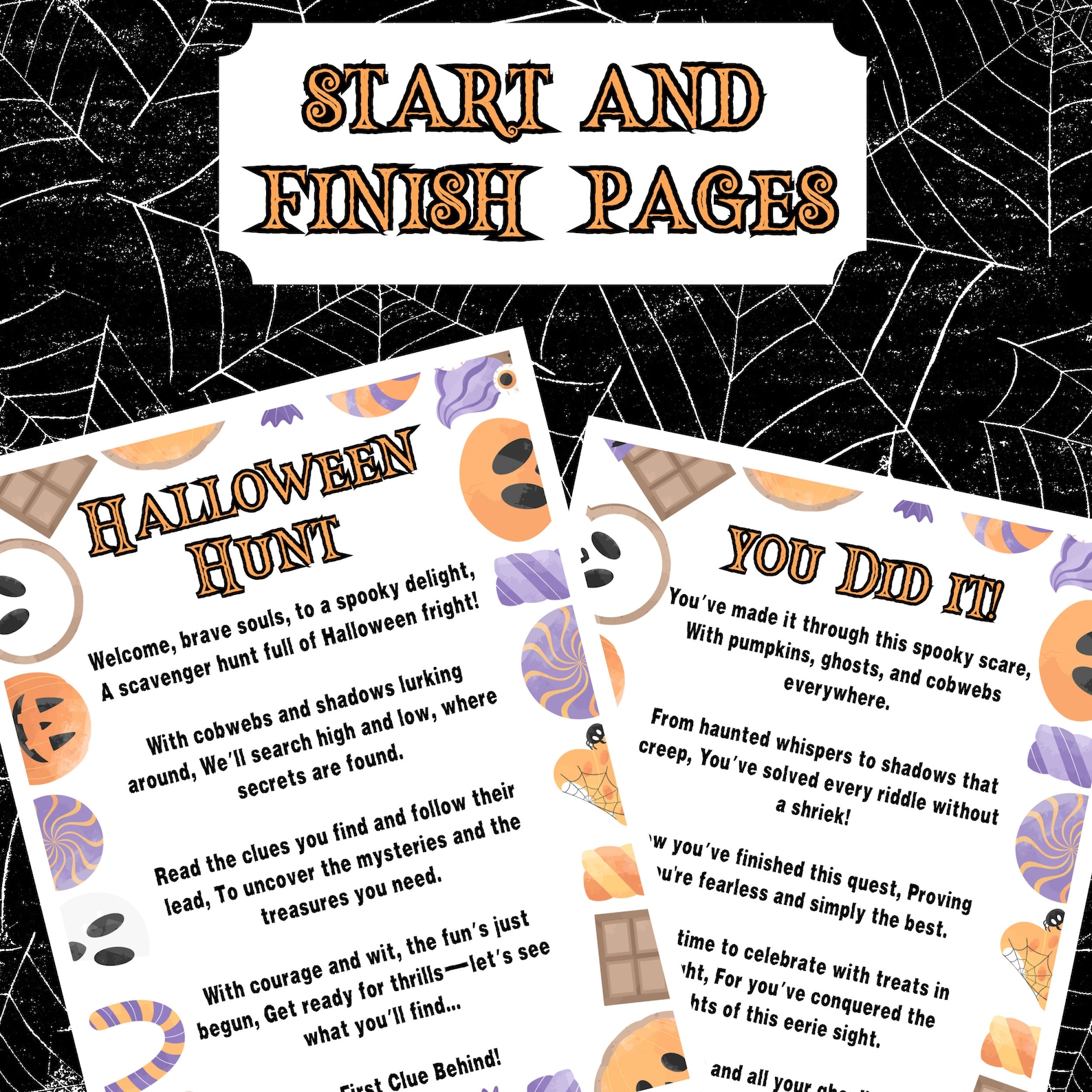 Indoor Halloween Kids Scavenger Hunt. 12 Clues Included With This ...