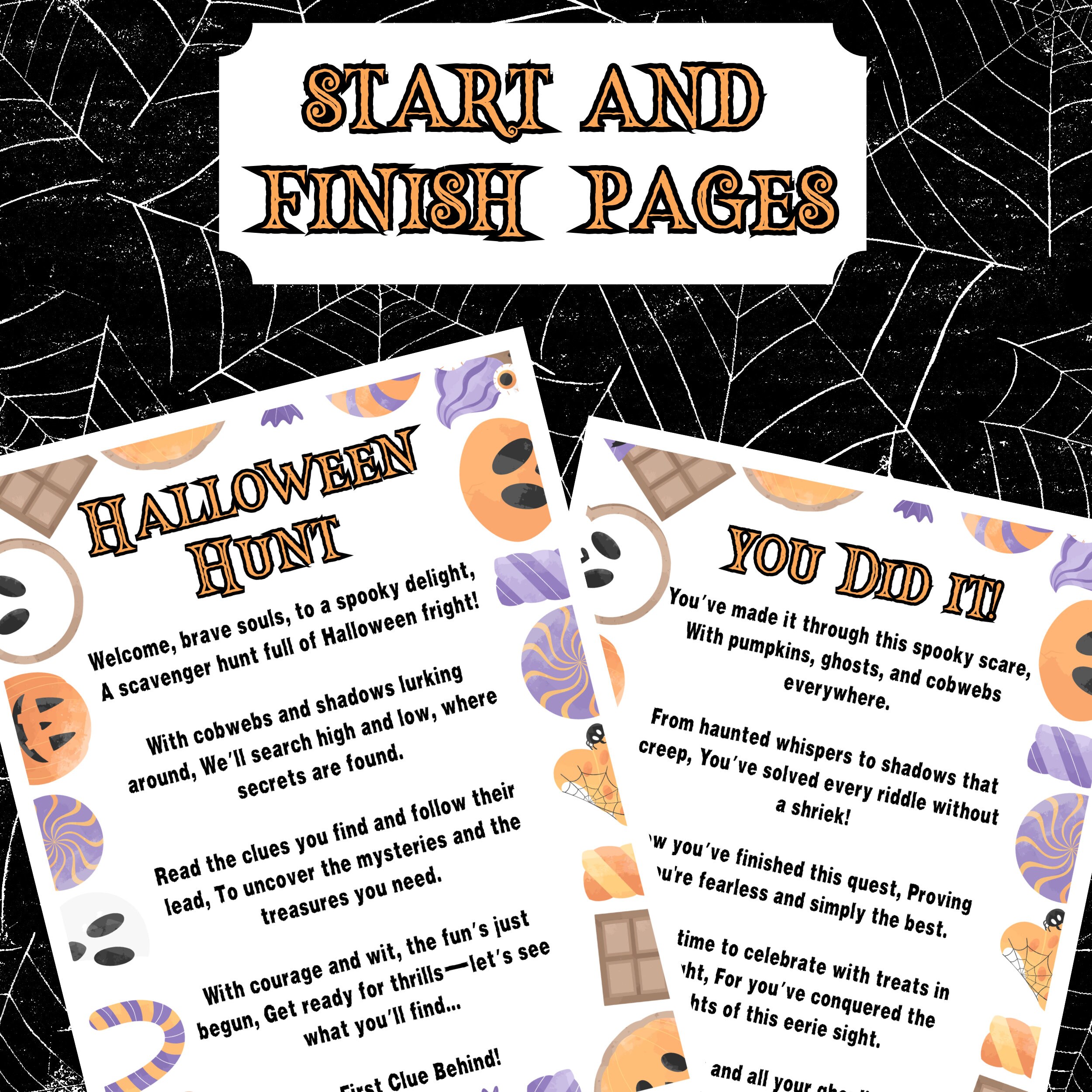 Indoor Halloween Kids Scavenger Hunt. 12 Clues Included With This ...