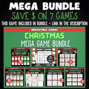 Christmas Taboo Game | Forbidden Words Family Christmas Game | Holiday ...