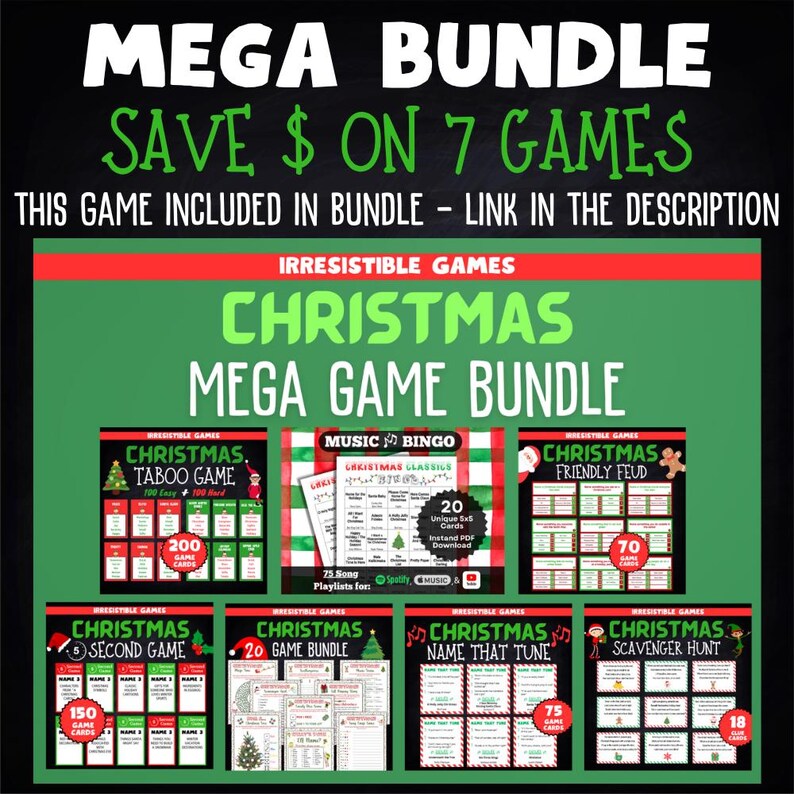 Christmas Name That Tune Game, Perfect for Family Christmas Games and ...