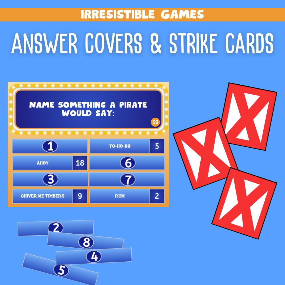 Friendly Feud Party Game | Printable Family and Friends Trivia Game ...