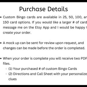 100 Custom Bingo Cards. Personalized With Photos and 30 Bingo Clues of ...