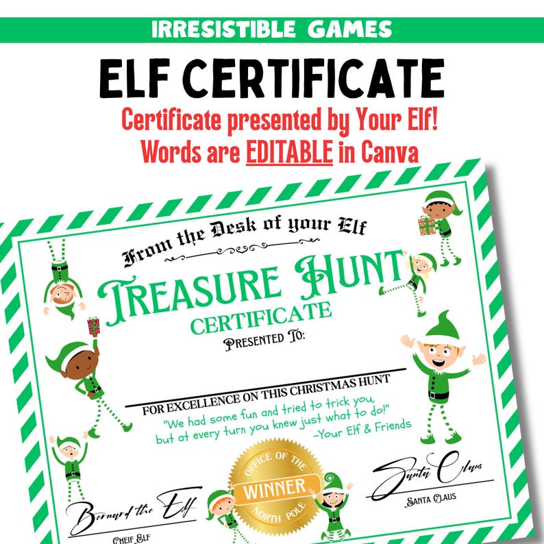 Ultimate Elf Treasure Hunt for Older Kids | Christmas Treasure Hunt ...