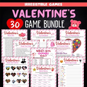 Valentine's Game Bundle for Kids and Adults | Family Valentine's Trivia ...
