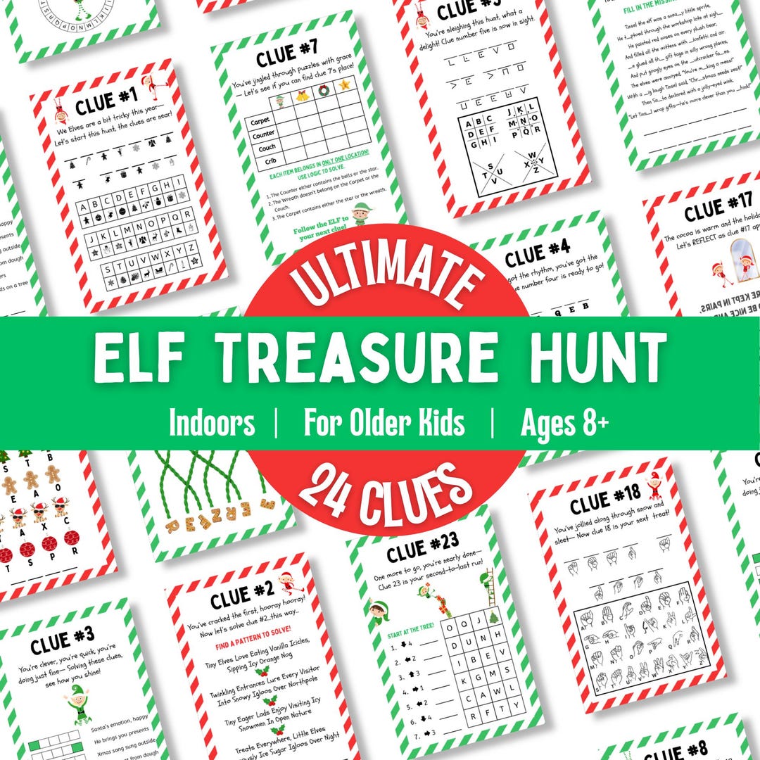 Ultimate Elf Treasure Hunt for Older Kids | Christmas Treasure Hunt ...