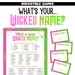 What's Your Wicked Name Game and Name Tags | Wicked Name Generator ...