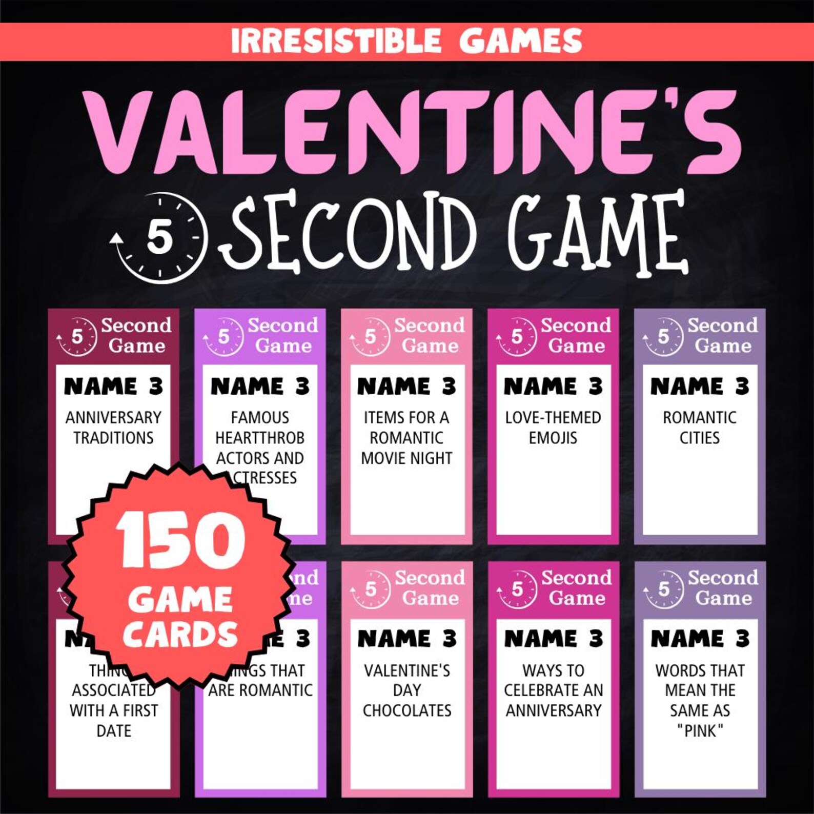Valentine's 5 Second Game | Valentine's Activity for Kids and Adults ...