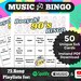Music Bingo: 90's Bingo. music Hits From the 1990's, 50 Unique Cards ...
