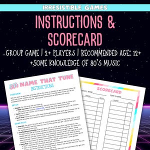 80s Name That Tune Game | 80s Theme Night Game | 80's Theme Party ...