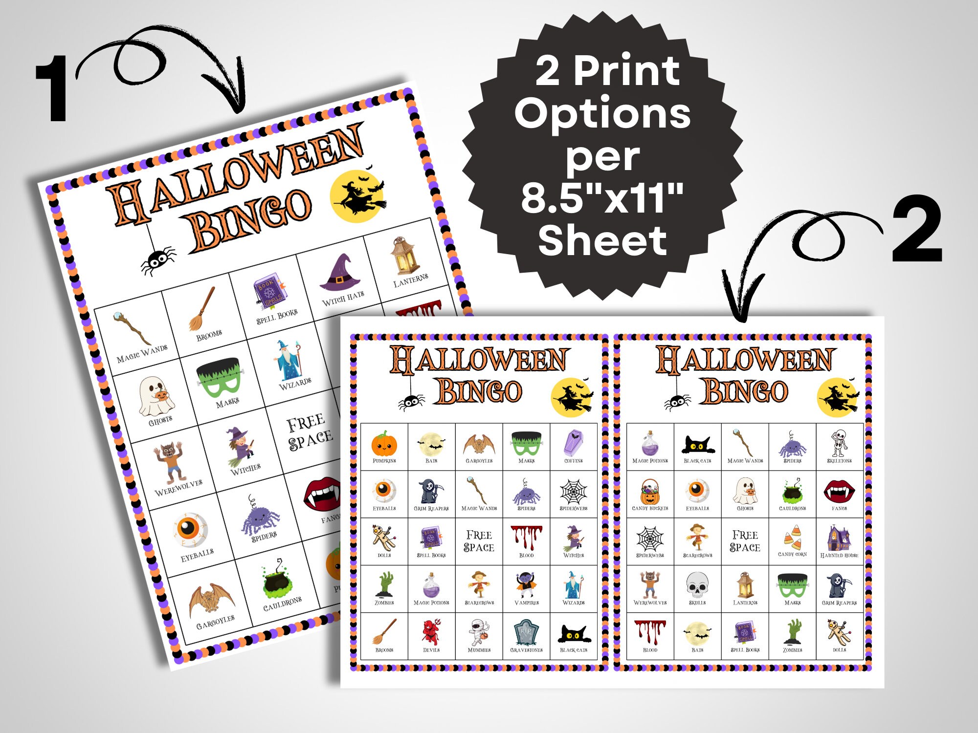 Halloween Bingo Game – Printable, Perfect for Kids Parties, Classroom ...