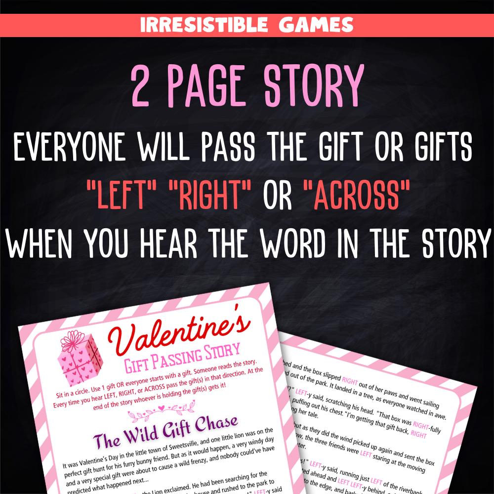 Valentine's Pass the Present | Galentine's Left Right Game | Valentines ...