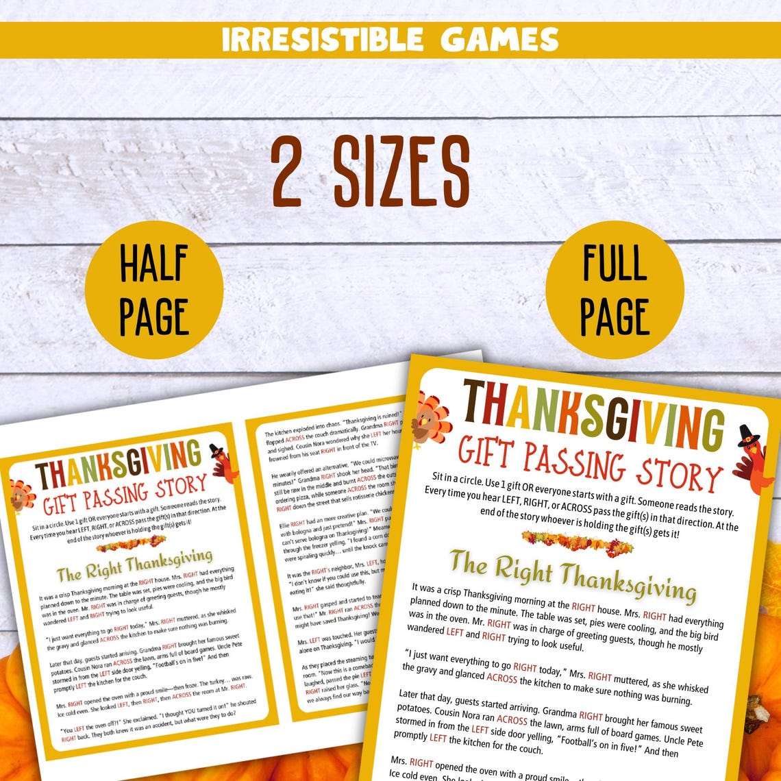 Thanksgiving Gift Passing Story | Thanksgiving Left Right Game | Autumn ...
