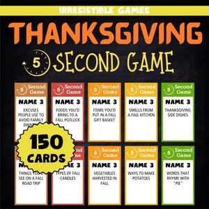 Thanksgiving 5 Second Game | Thanksgiving Activity for Kids and Adults ...