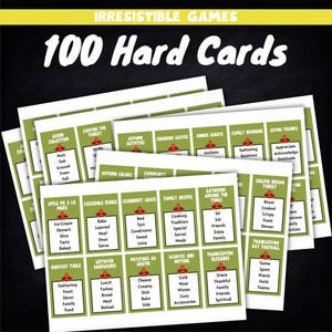 Thanksgiving Taboo Game | Forbidden Words Family Thanksgiving Game ...