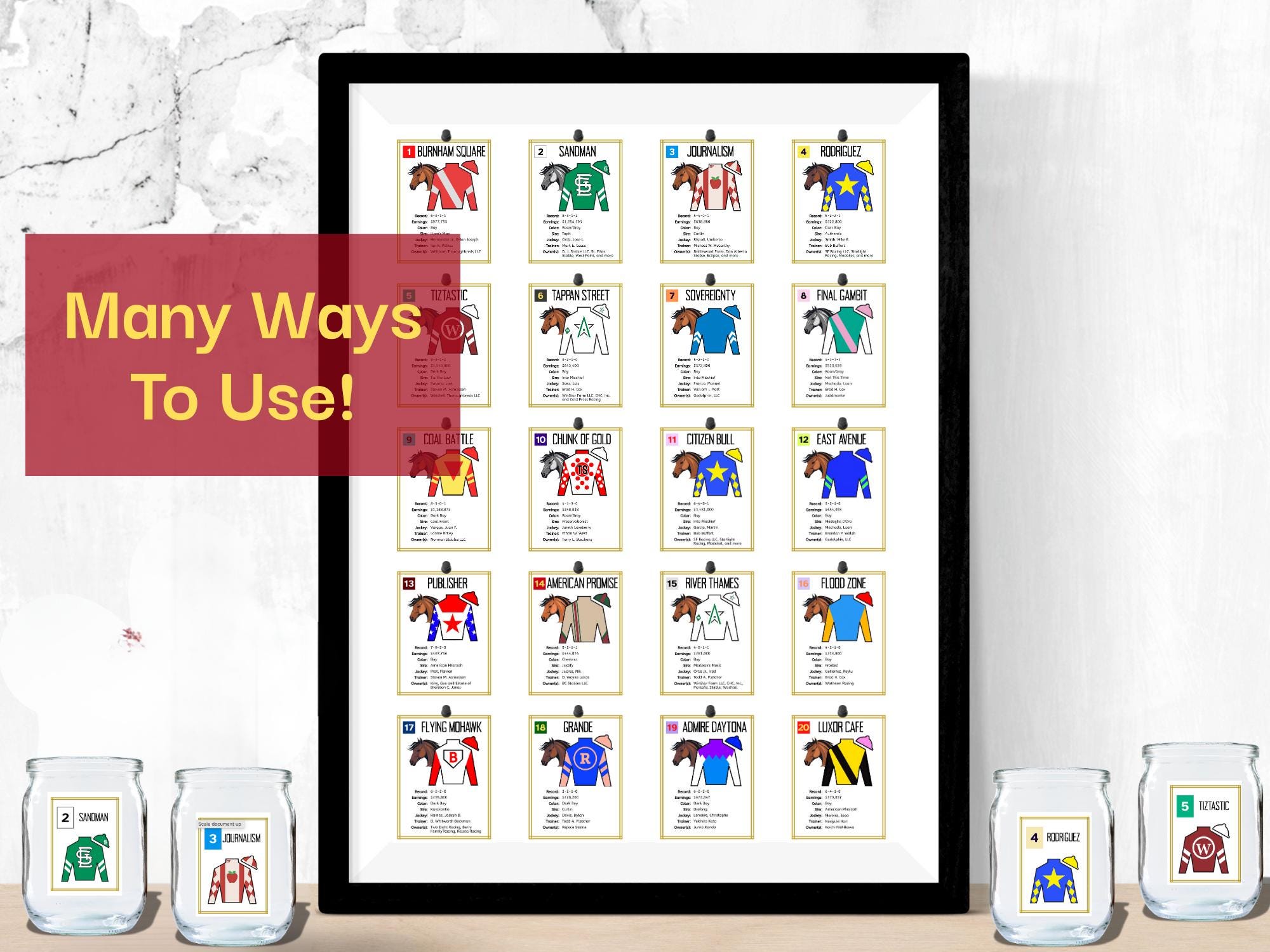 2025 Derby Silks With Horses | Jockey Silks and Kentucky Derby Horses ...