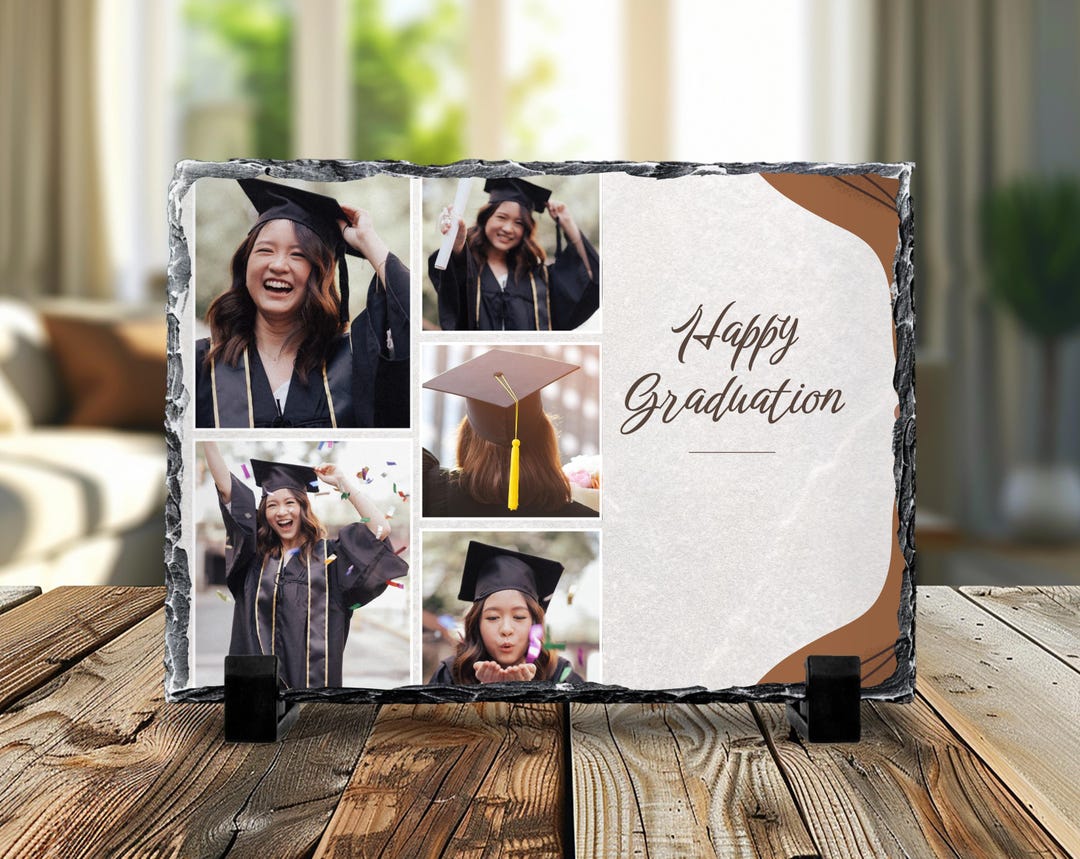 Personalized Graduation Photo Slate, Rustic Home Decor - Etsy