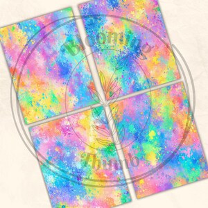 Neon Paint Splatter Scrapbook Paper Vol 3 - Colorful Abstract Art ...