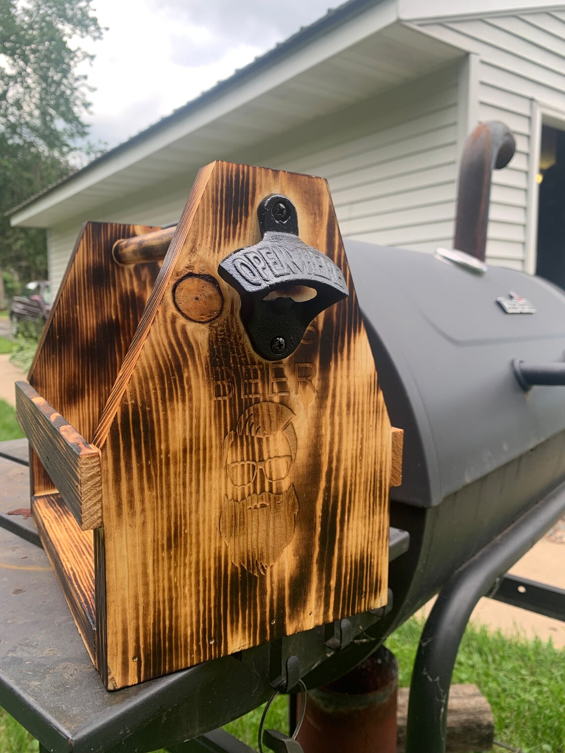 Rustic Beer Caddy, Beer Tote, Wooden Beer Holder, Wooden Condiment ...