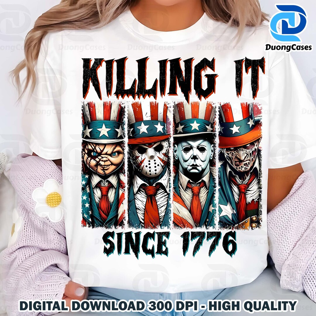 America Killing It Since 1776 Png, Horror Movie Fourth of July Png ...