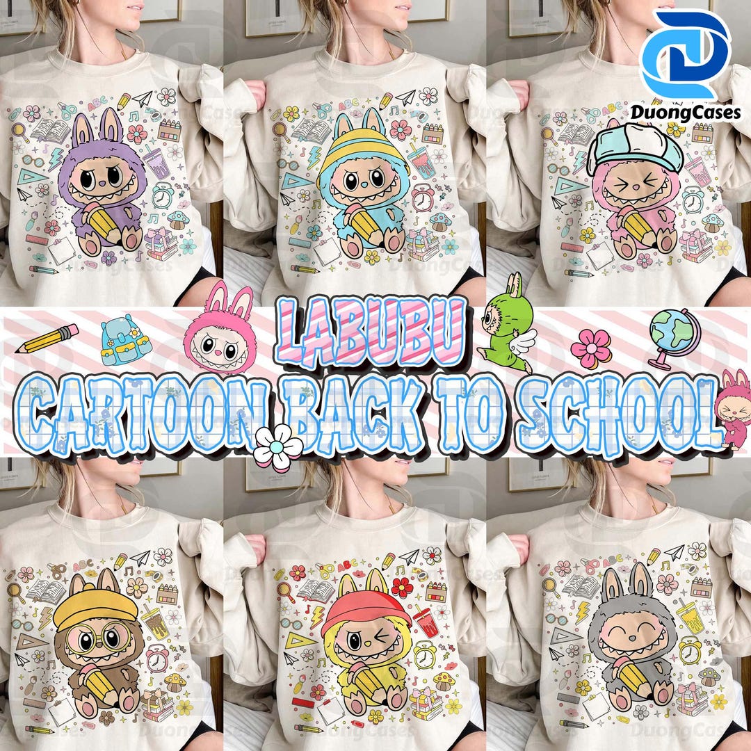 Cartoon First Day of School Design,cartoon Characters Back to School ...